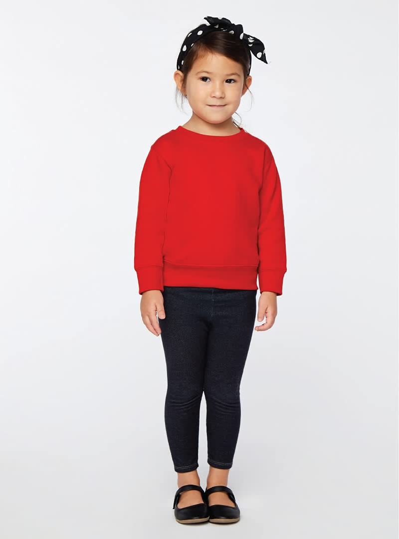 RABBIT SKINS Toddler Fleece Long Sleeve Pullover Sweatshirt, Heather, 4T