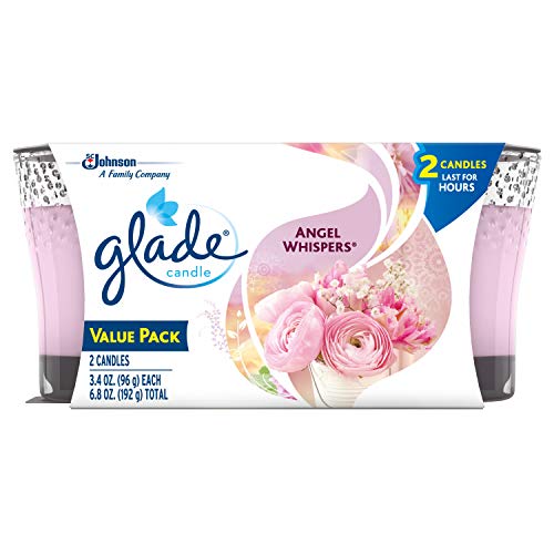 Glade Candle Jar, Air Freshener, Angel Whispers, 3.4 Ounce (Pack of 2)