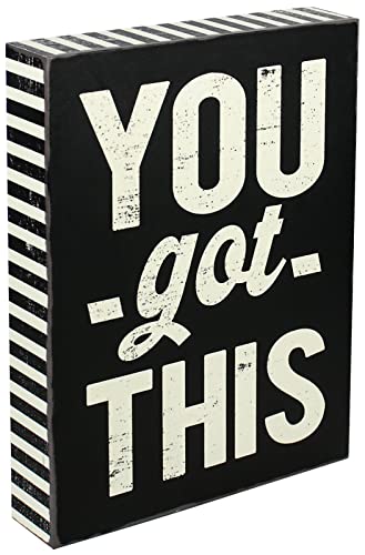 SANY DAYO HOME You Got This 6 x 8 inches Inspirational Wood Box Signs, Wall and Office Desk Decor for Women