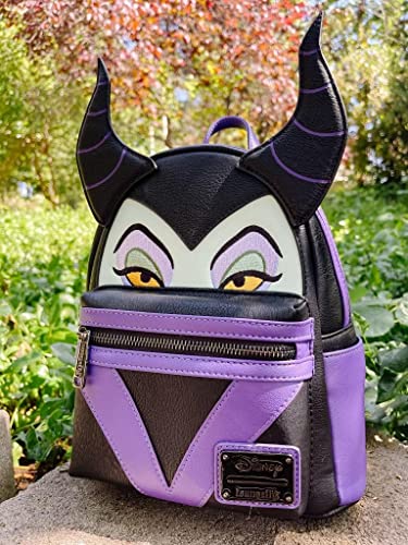Loungefly Disney Maleficent Faux Leather Cosplay Womens Double Strap Shoulder Bag Purse