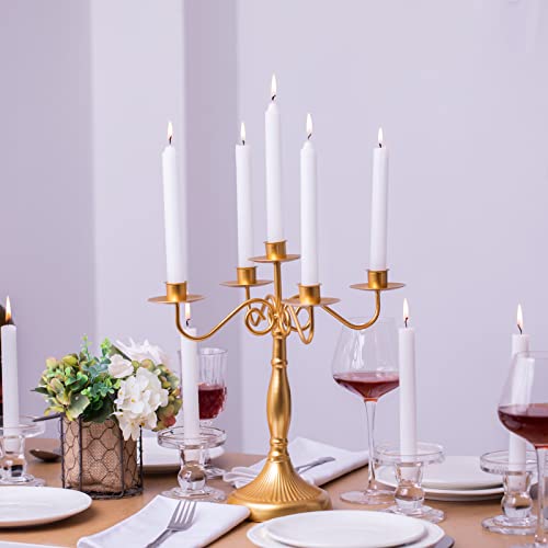 LANKER 18 Pack Taper Candles β 8 Inch Dripless Unscented Smokeless Candles β 6.5 Hours Burning Time - Decoration for Wedding, Churches, Dinner, Halloween and Christmas (White)