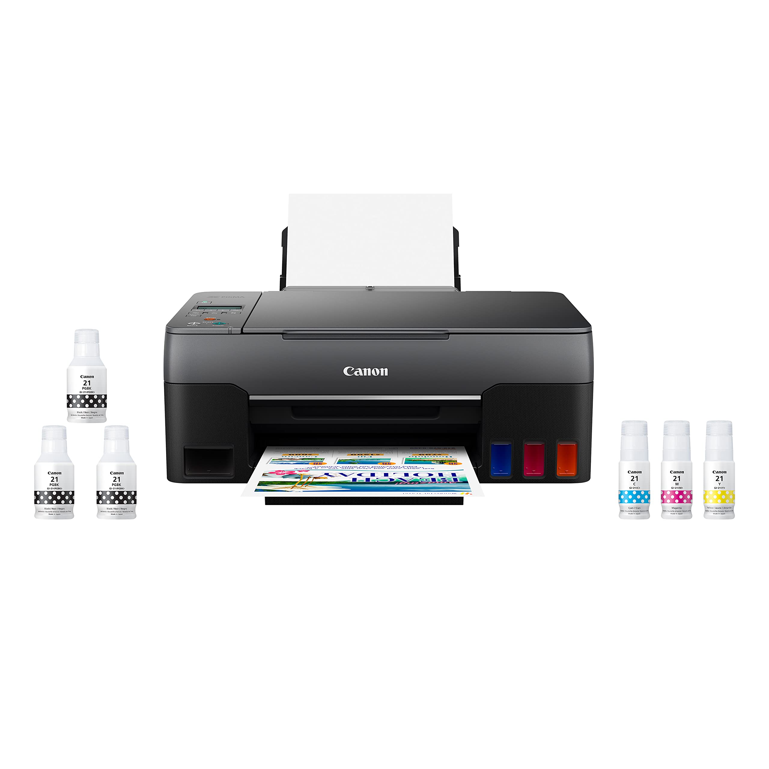 Canon G2260 All-in-One Wired Supertank (MegaTank) Printer | Copier | Scanner| USB Connectivity, Black, one Size (4466C002)