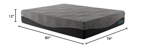 Slumber Solutions Active 12-inch Charcoal Memory Foam Mattress California King
