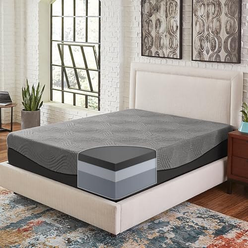 Slumber Solutions Active 12-inch Charcoal Memory Foam Mattress California King