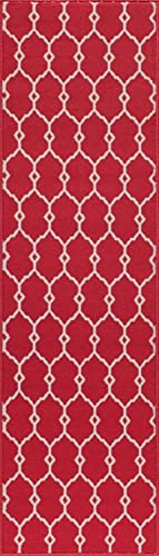 Momeni Rugs , Baja Collection Contemporary Indoor & Outdoor Area Rug, Easy to Clean, UV protected & Fade Resistant, 2'3" x 4'6", Red