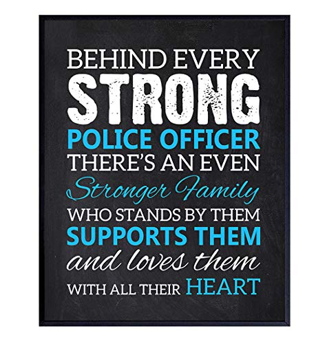 Police Officer Wall Decor Picture for Home, Apartment, Station, Office, Bedroom, Living or Family Room - Gift for Law Enforcement, First Responder, Policewoman, Policeman, Cop - 8x10 Photo Poster
