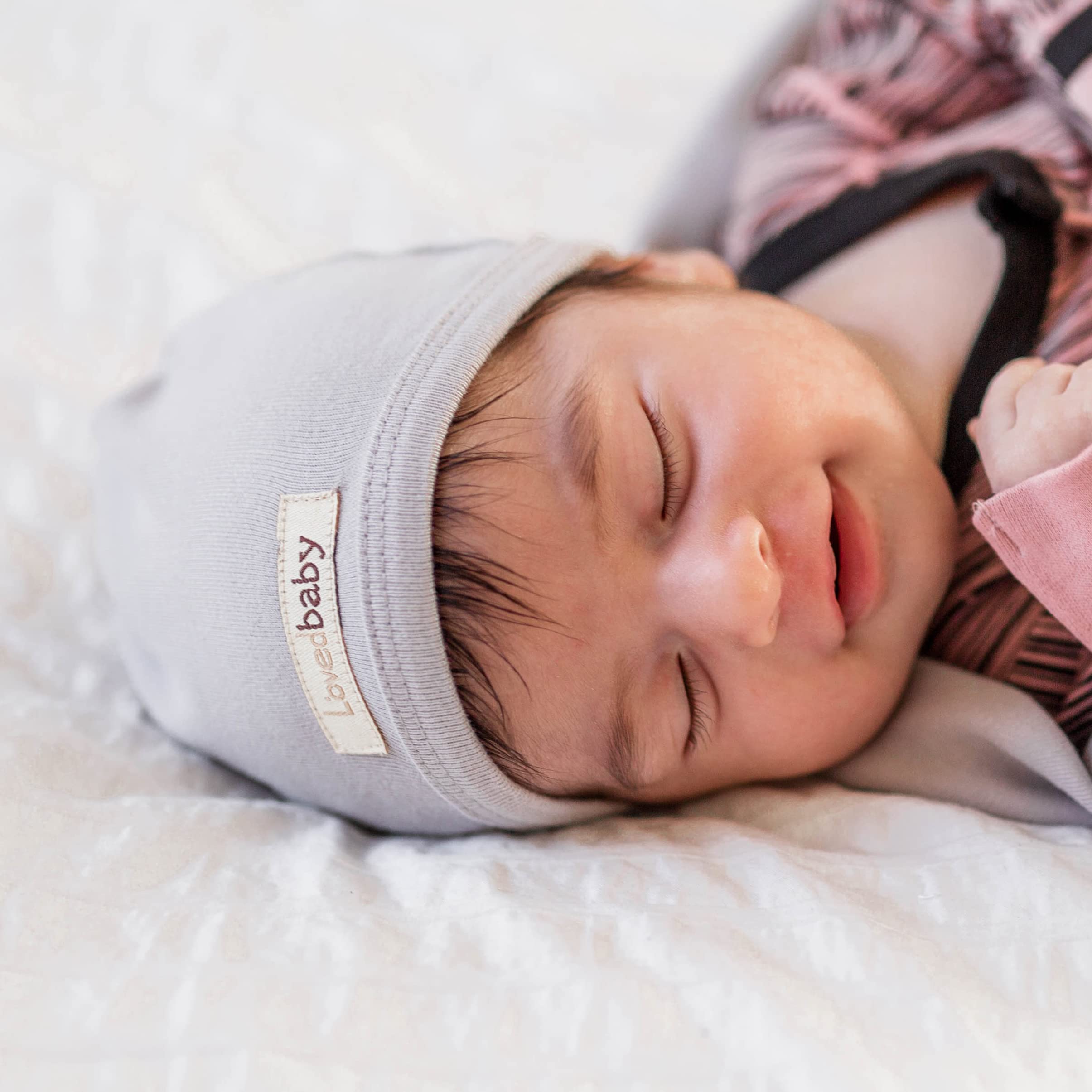 L'ovedbaby Unisex-Baby Newborn Organic Cute Cap, Seafoam, 0/3 Months