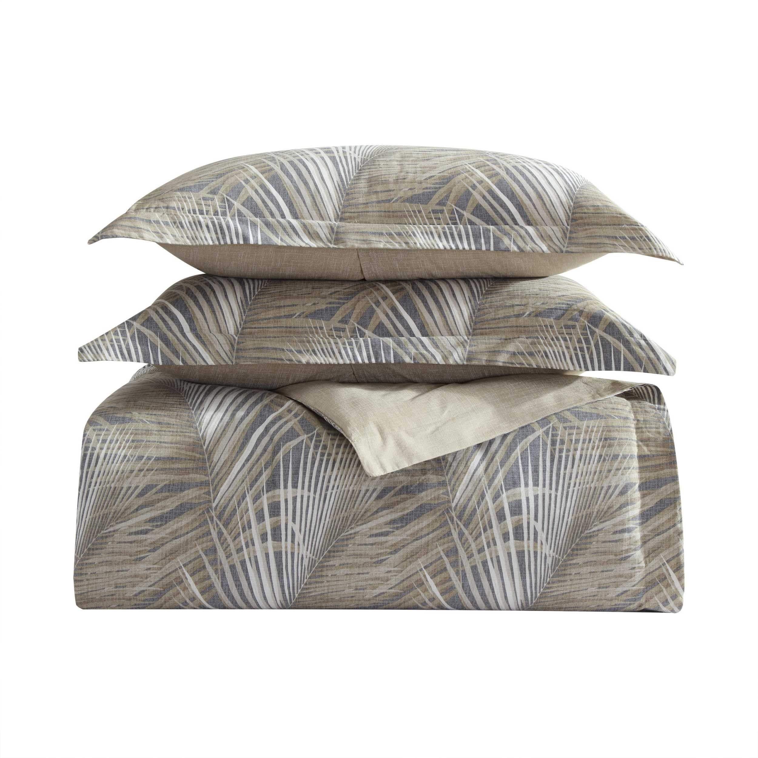 Tommy Bahama 223534 Raffia Palms Comforter Set, Brown, California King, 1 Count (Pack of 1)