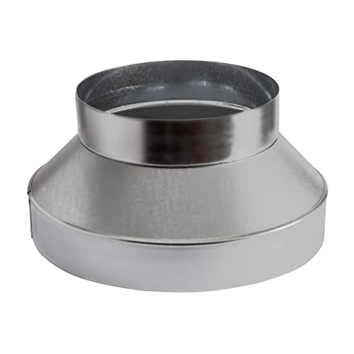 12 Inch to 8 Inch HVAC Duct Reducer & Increaser - Galvanized Sheet Metal Ducting Connector for Airflow, Heating, Cooling, & Air Ventilation System Extra Strength and Fittings