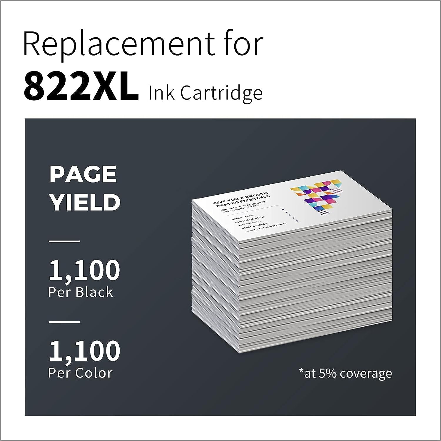 LEMERO UEXPECT Remanufactured Ink Cartridge Replacement for Epson 822XL T822XL 822 XL Combo Pack for Workforce Pro WF-3820 WF-4830 WF-4820 WF-4833 WF-4834 Printer (Black Cyan Magenta Yellow, 4-Pack)