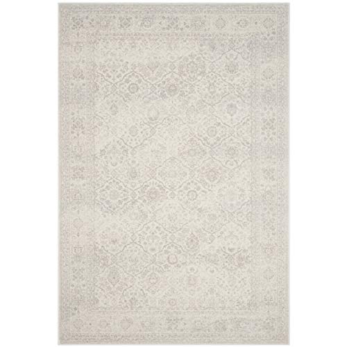 SAFAVIEH Carnegie Collection 5'1" x 7'6" Cream / Light Grey CNG691C Vintage Distressed Non-Shedding Living Room Bedroom Area Rug