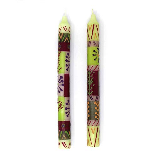 Nobunto Hand Painted Candles in Kileo Design (Pair of tapers)