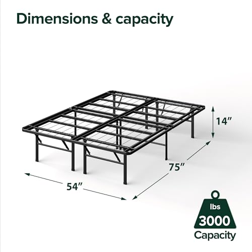 ZINUS SmartBase Heavy Duty Mattress Foundation, 14 Inch Metal Platform Bed Frame, No Box Spring Needed, Sturdy Steel Frame, Underbed Storage, Full