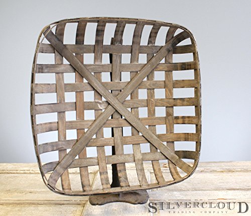 2 Piece Set of Tobacco Baskets, Farmhouse Decor, Med 21" Squares - Silvercloud Trading Co.