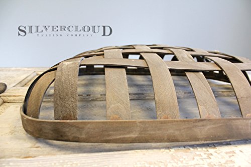 2 Piece Set of Tobacco Baskets, Farmhouse Decor, Med 21" Squares - Silvercloud Trading Co.