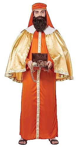 California Costumes Men's Gaspar, Wise Man (Three Kings) -Adult Costume, Orange/Gold, Small/Medium
