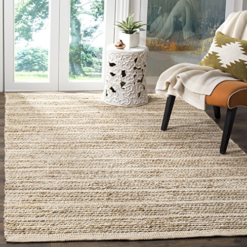 SAFAVIEH Cape Cod Collection 8' x 10' Natural/Ivory CAP851G Handmade Flatweave Jute Area Rug
