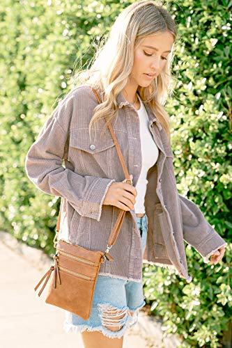 Isabelle Functional Multi Pocket Crossbody Bag (BLACK)