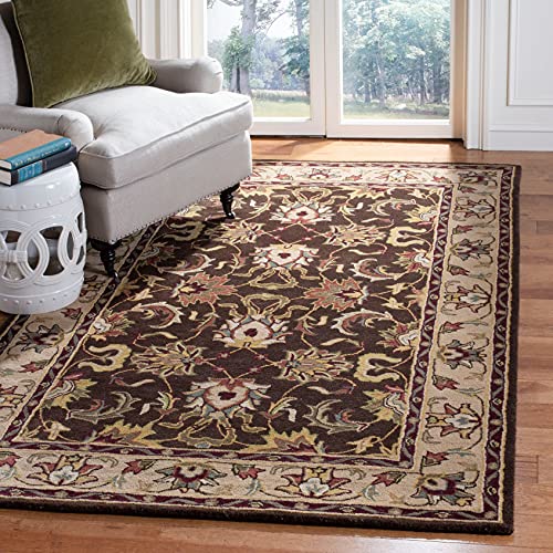 SAFAVIEH Heritage Collection 9' x 12' Brown / Beige HG818A Handmade Traditional Oriental Premium Wool Area Rug