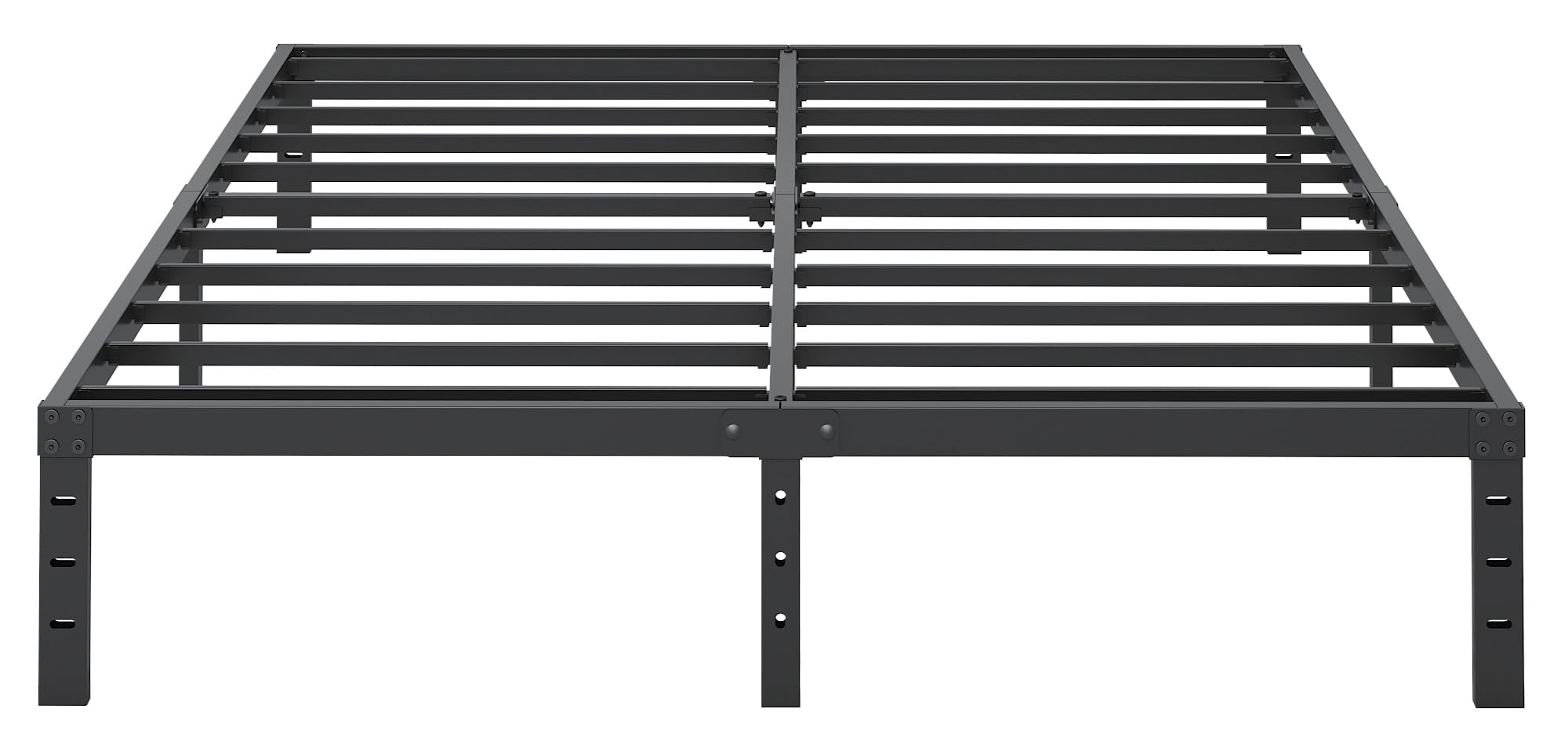 Cieemine 12 Inch California King Bed Frame, Heavy Duty Metal Cal King Bed Frame, No Box Spring Needed, Easy Assembly, Noise-Free, Black