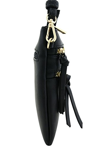 Isabelle Functional Multi Pocket Crossbody Bag (BLACK)