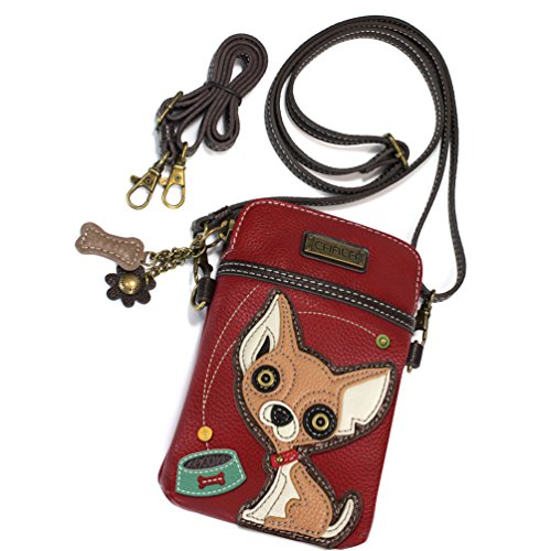 CHALA Crossbody Cell Phone Purse | Women's Wristlet Handbags with Adjustable Strap (Chihuahua)