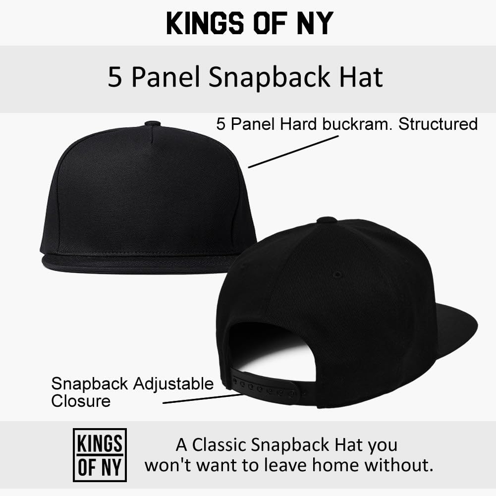 Kings Of NY Sacramento California State City Snapback Hat Black