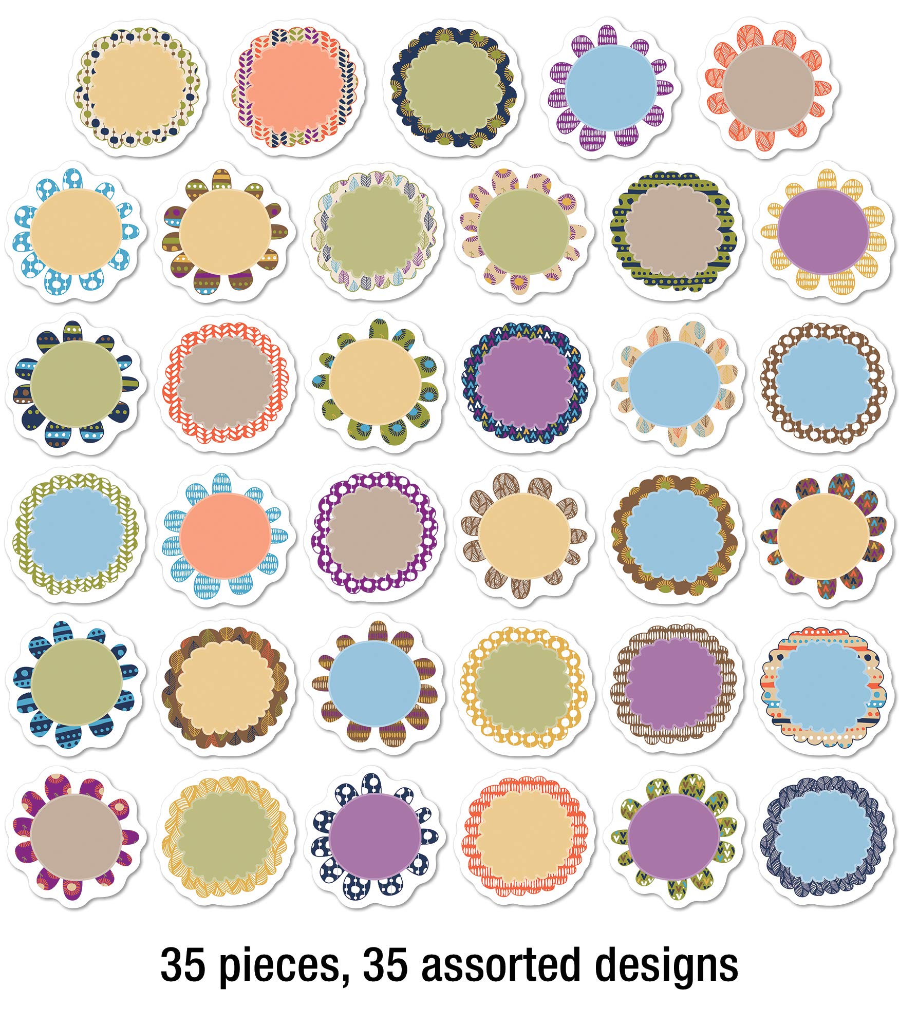 Carson Dellosa | You-Nique Flowers Mini Cut-Outs | 3-inch x 3-inch, 35pcs