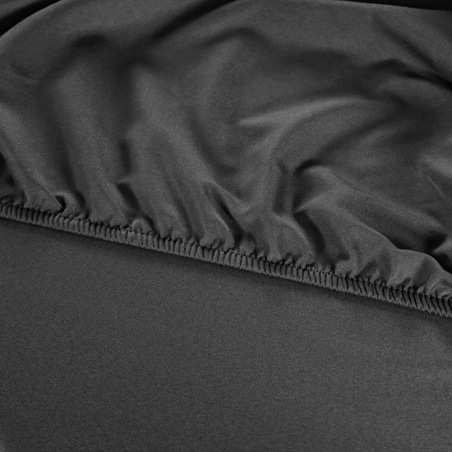 BLC Microfiber Twin Size Fitted Sheet, Pack of 1, 1800 TC Double Brushed Breathable & Cooling Sheet with 15" Deep Pocket, Wrinkle Free - Comfy β Dark Grey Bed Sheet