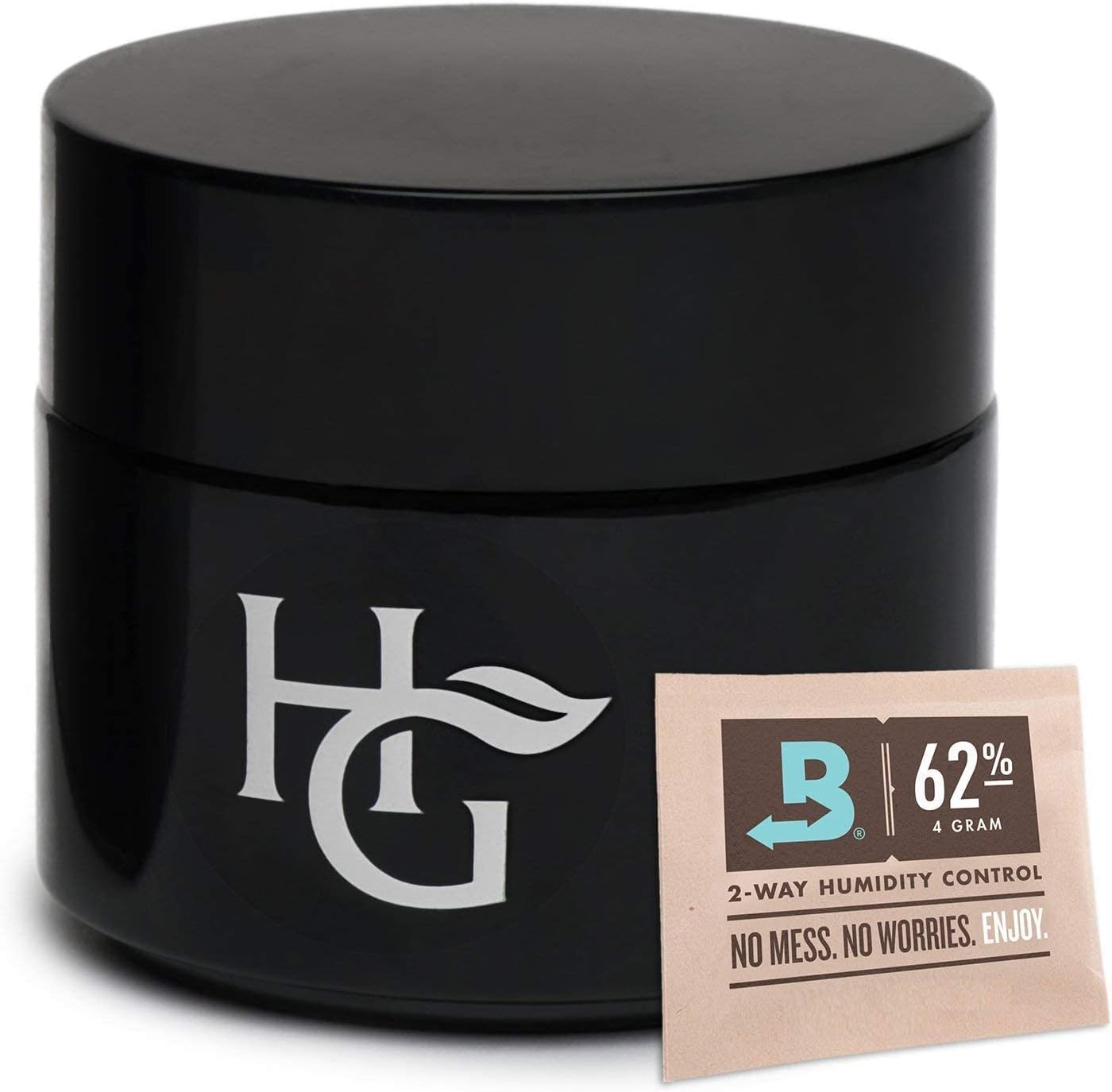 Herb Guard - Quarter Oz Airtight Container & Smell Proof Jar (100ml) Includes Upgraded Carbonate Lid and Humidity Pack Keeps Goods Fresh for Months