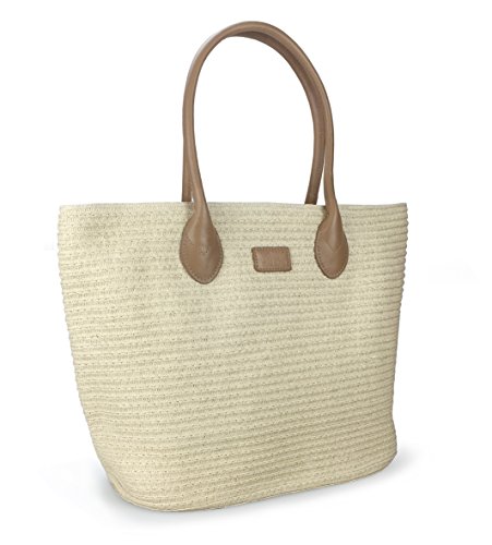 Straw Rattan Women Tote Summer Beach Shoulder Handbag Medium Size 17.8''x12.6"x5.1"