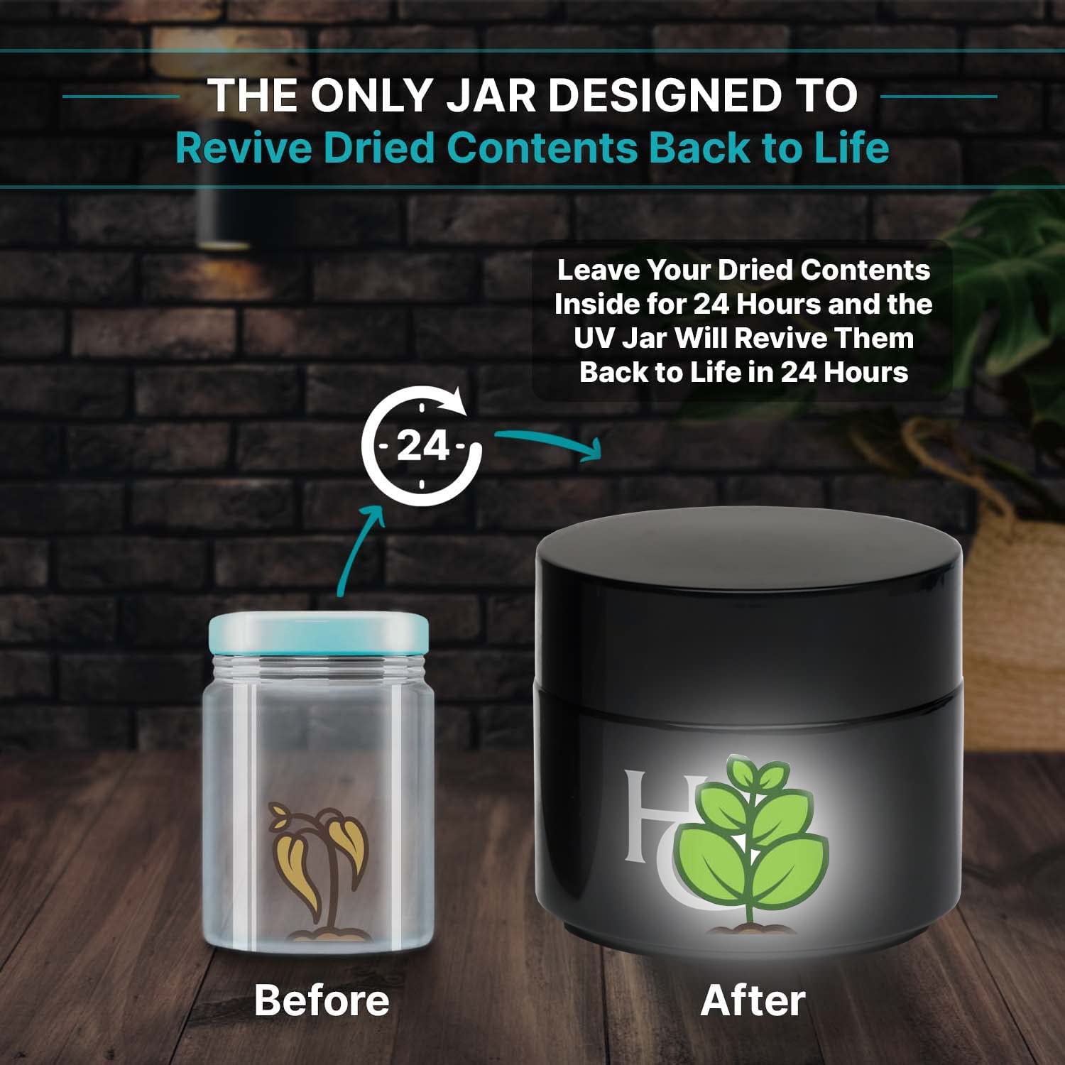 Herb Guard - Quarter Oz Airtight Container & Smell Proof Jar (100ml) Includes Upgraded Carbonate Lid and Humidity Pack Keeps Goods Fresh for Months