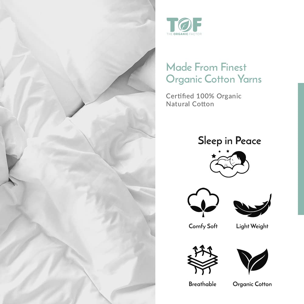 California King Sheet Sets - White, GOTS Approved 400TC, Organic Sheets, 4 Piece Bedding Set, Cal King Sheets, Silky Soft Sateen Weave, Cal King Sheets Deep Pocket Fitted, California King Sheets