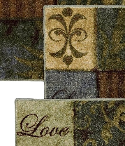 Mohawk Home Multicolor Les Fleurs La Terre Area Rug (3 PC Set 20"x30", 20"x45", 30"x50") (12164 416 3P0005)