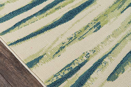 Momeni Baja Palm Leaf Area Rug, 3 ft 11 in x 5 ft 7 in, Green