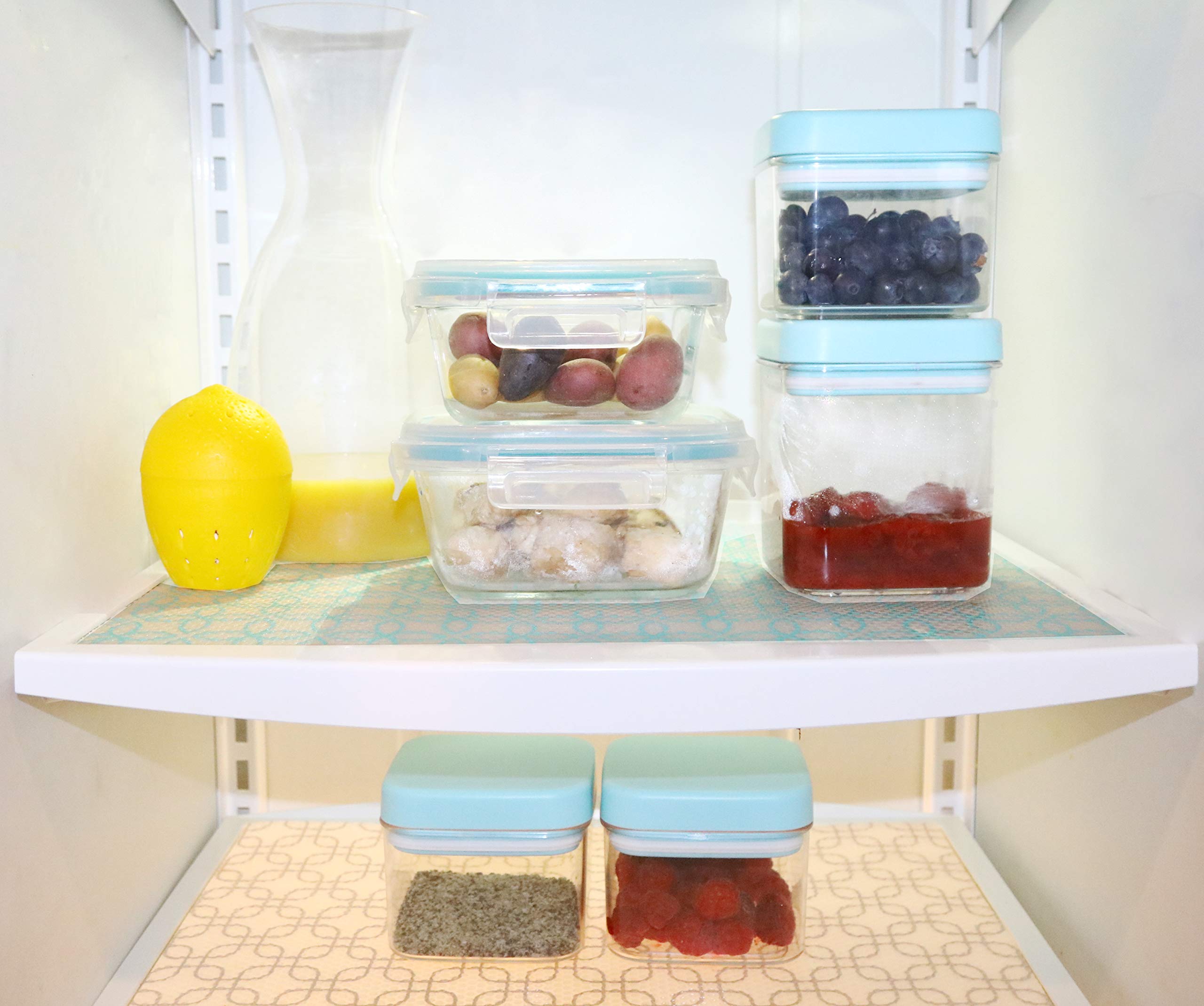 ACHub Premium Fridge Liner, BPA Free, Food Safe - Wider Roll Cut to Fit, Non Adhesive, Washable, Easy to Clean & Durable EVA Shelf Mats - FridgeFresh-Liner (10-FT, Grey)