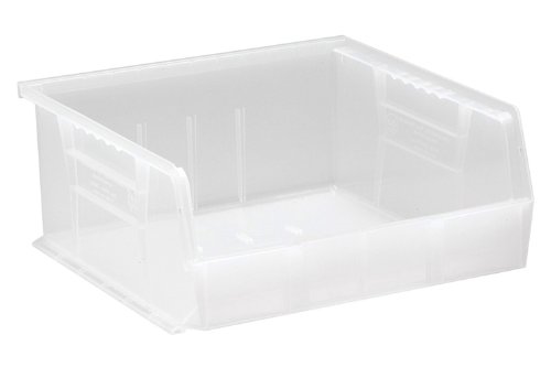 Quantum QUS235CL Clear Ultra Stack and Hang Bin, 10-7/8" x 11" x 5" Size (Pack of 6)