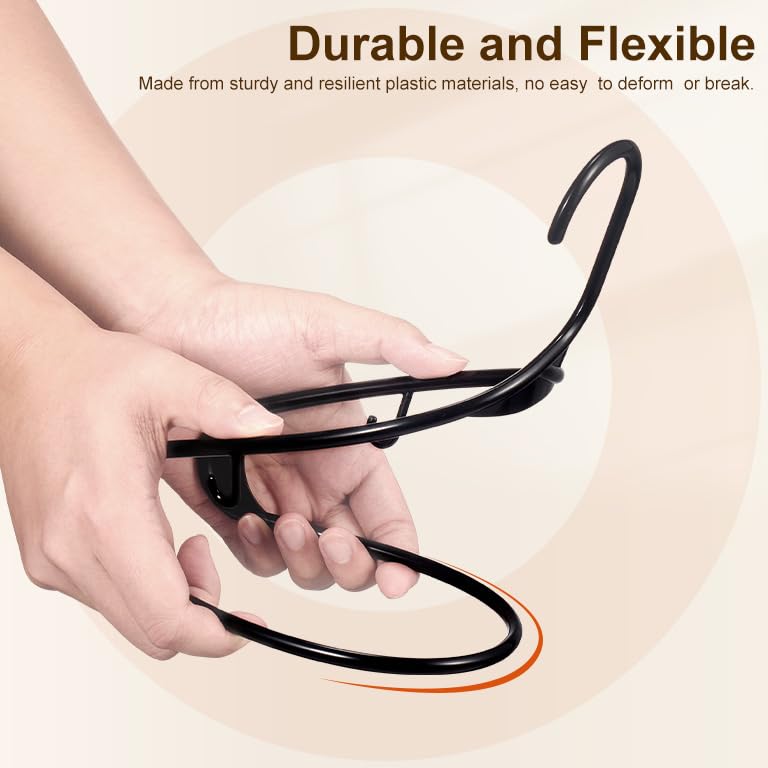 HOUSE DAY Black Plastic Hangers 60 Pack, Durable Clothes Hanger with Hooks, Space Saving Hangers are Perfect for Use in Any Closet, Light-Weight Clothes Hangers Plastic for Everyday Use