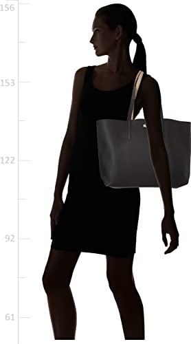 Lacoste womens Reversible Anna Tote Top Handle Handbag, Black Warm Sand, One Size US