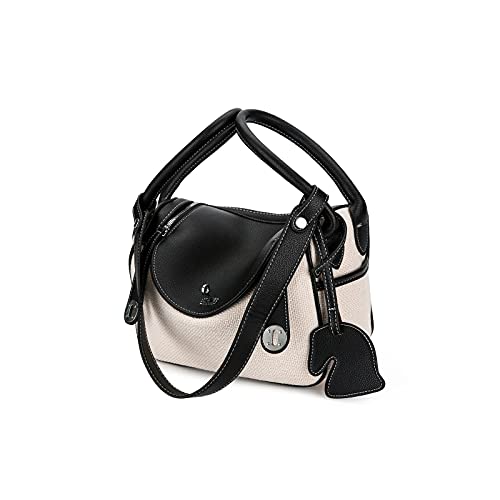 PRVDV Canvas Handbags for Women Women Tote Bag Handbag Shoulder Bags Ladies Shopping Bag (Color : Black)