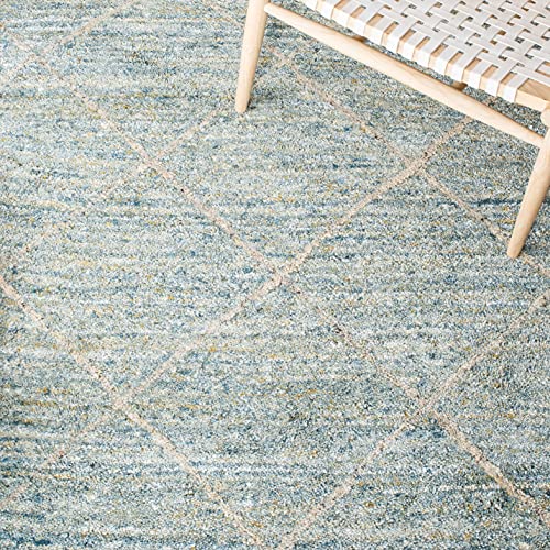 SAFAVIEH Himalaya Collection 8' x 10' Blue HIM423M Handmade Premium Wool Area Rug