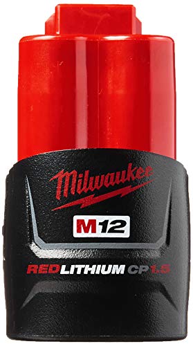 Milwaukee 48-11-2401 Genuine OEM M12 REDLITHIUM 12 Volt 1.5 Amp Compact Lithium Ion Battery with Overload Protection for Cordless Power Tools