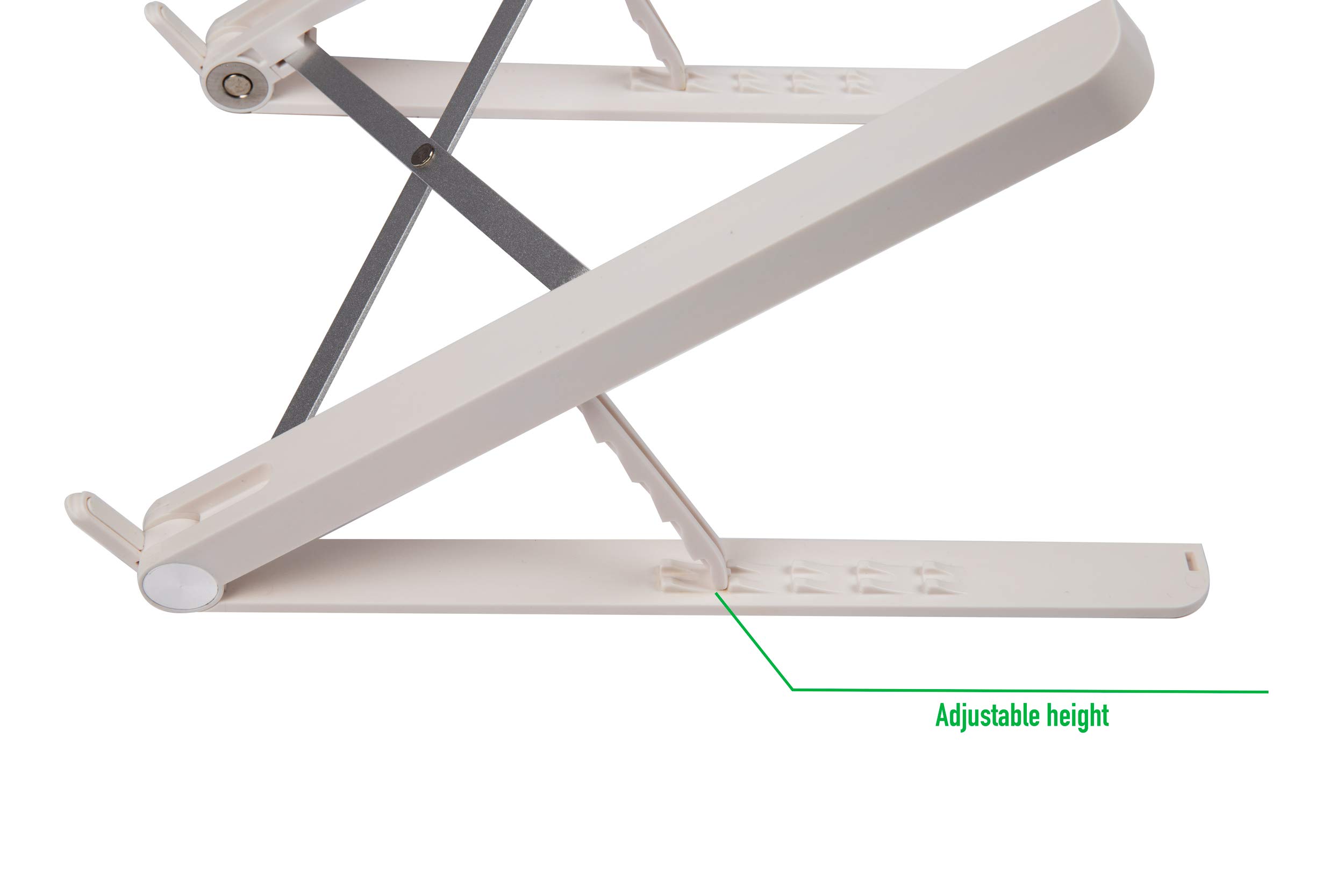 Mind Reader Folding Collapsible Laptop, Adjustable Tablet Stand, White (FOLAP-WHT)
