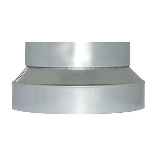 10 Inch to 8 Inch Round HVAC Duct Reducer & Increaser - Galvanized Sheet Metal Ducting Connector for Airflow, Heating, Cooling, & Air Ventilation System Extra Strength and Fitting