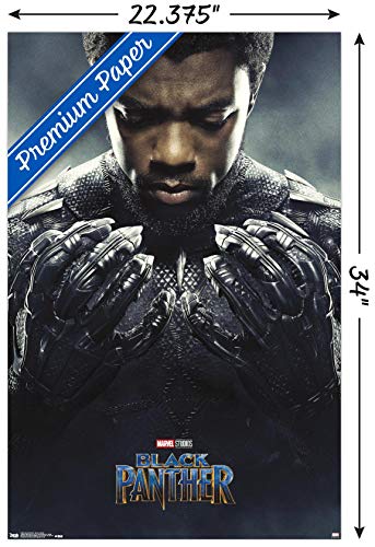 Trends International Marvel Cinematic Universe Black Panther - One Sheet Wall Poster, 22.375" x 34", Premium Unframed Version