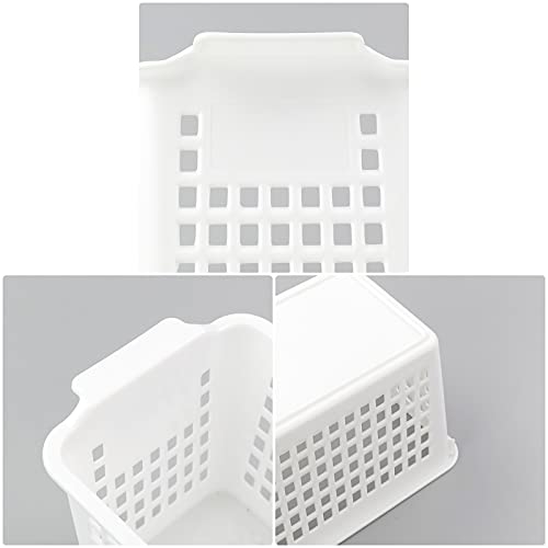 Fiazony 6-Pack Plastic Office Desktop Trays Basket Storage, White, F