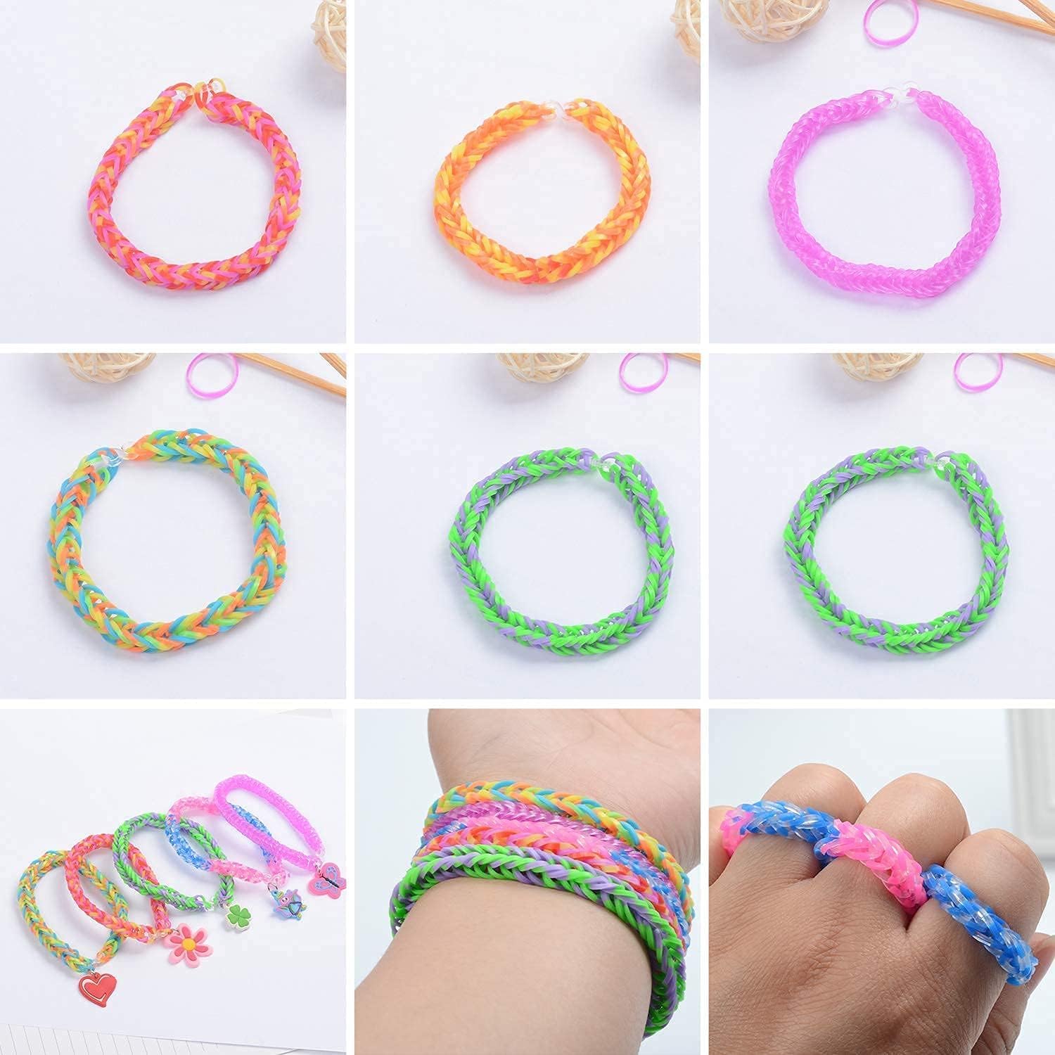 2000+Rubber Band Bracelet Kit, Loom Bracelet Making Kit for Kids, Rubber Bands Refill Loom Set, Rubber Bands for Bracelet Making Kit for Kids