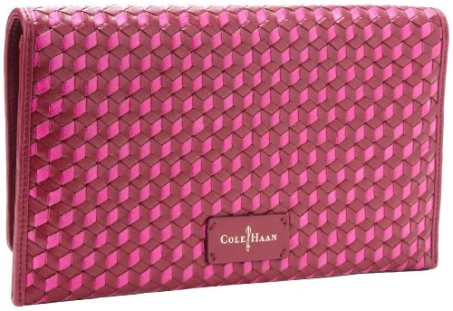 Cole Haan Women's Parker Weave Envelope Clutch, Winery/Orchid, ONE Size