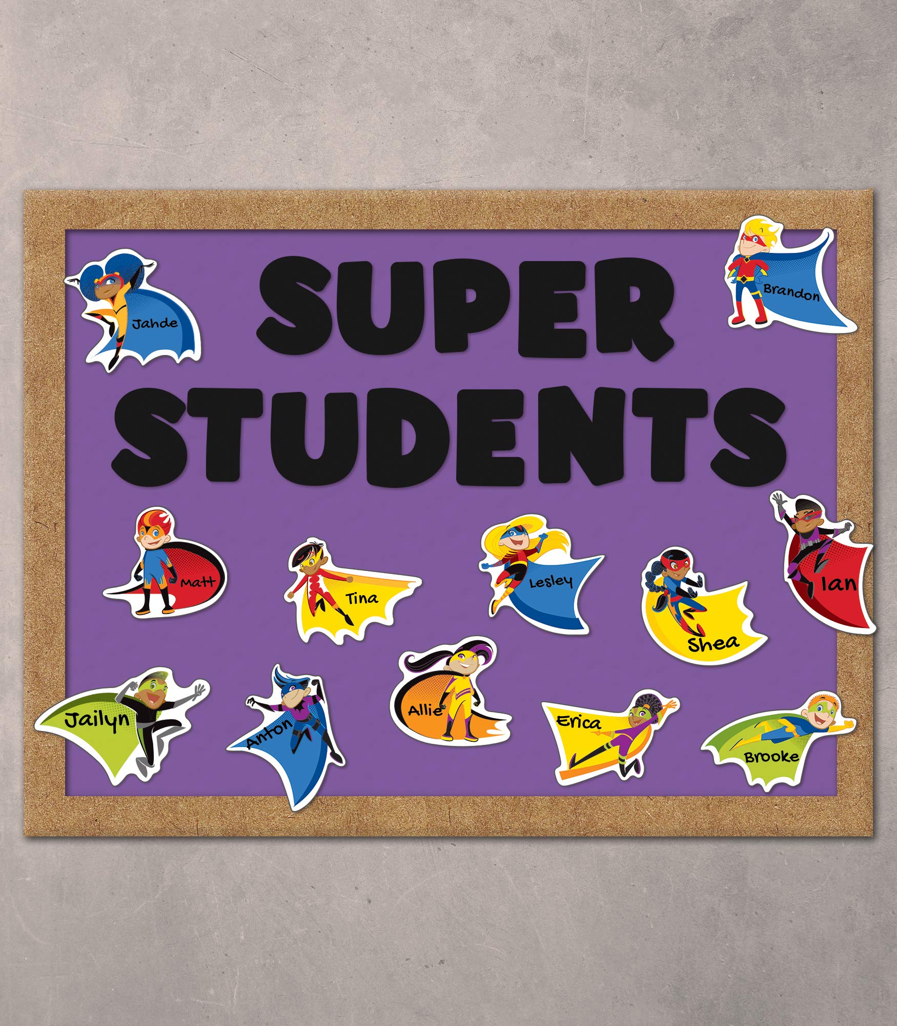 Carson Dellosa 42 Piece Superhero Kid Bulletin Board Cutouts, Super Hero Classroom Cutouts for Superhero Party Decorations and Room Décor, Comic Boards, Classroom Labels, and Classroom Décor