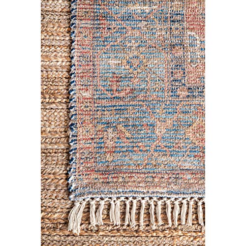 nuLOOM Diandra Flatweave Jute Area Rug, 4' x 6', Multi